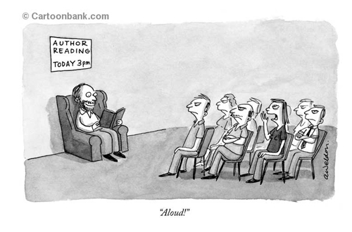 Mystery Fanfare: Cartoon of the Day: Author Reading