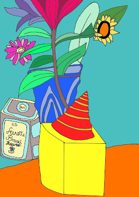 My Teaching Sketchbook: PhotoShop Still Life drawings Grade 8