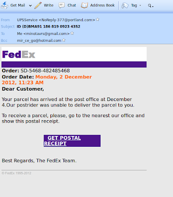 Virus Alert: FedEX Fake Delivery Notification | MinOtaVrS WordPress Blog