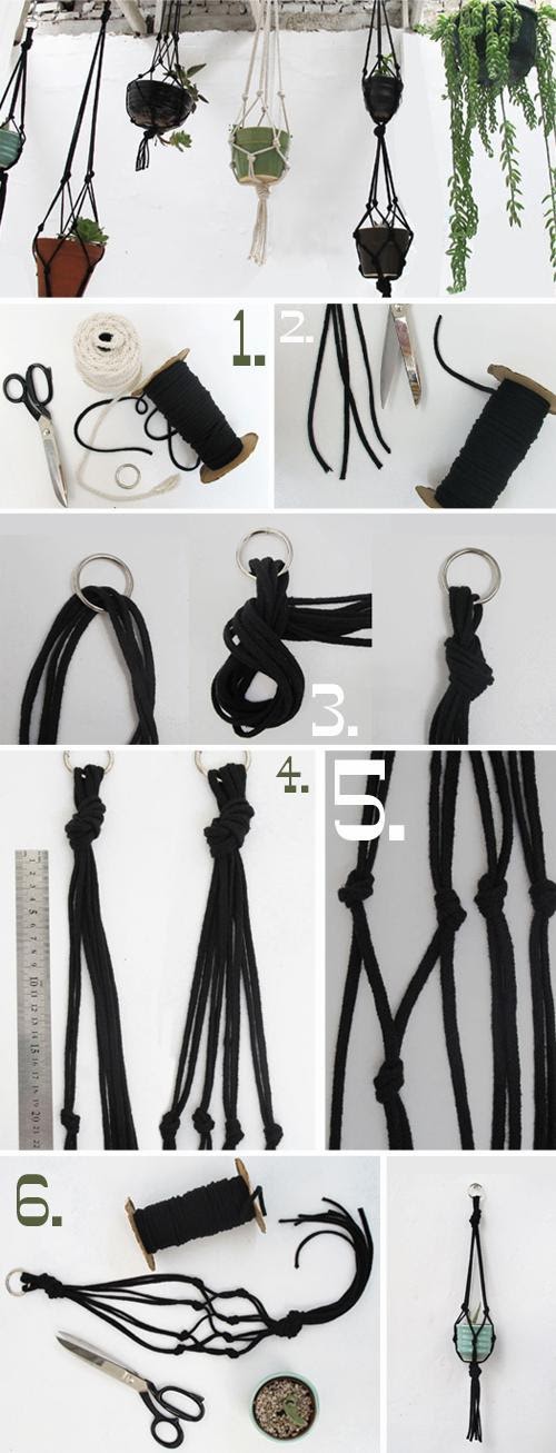 DIY Blog: Make a hanging planter by rope
