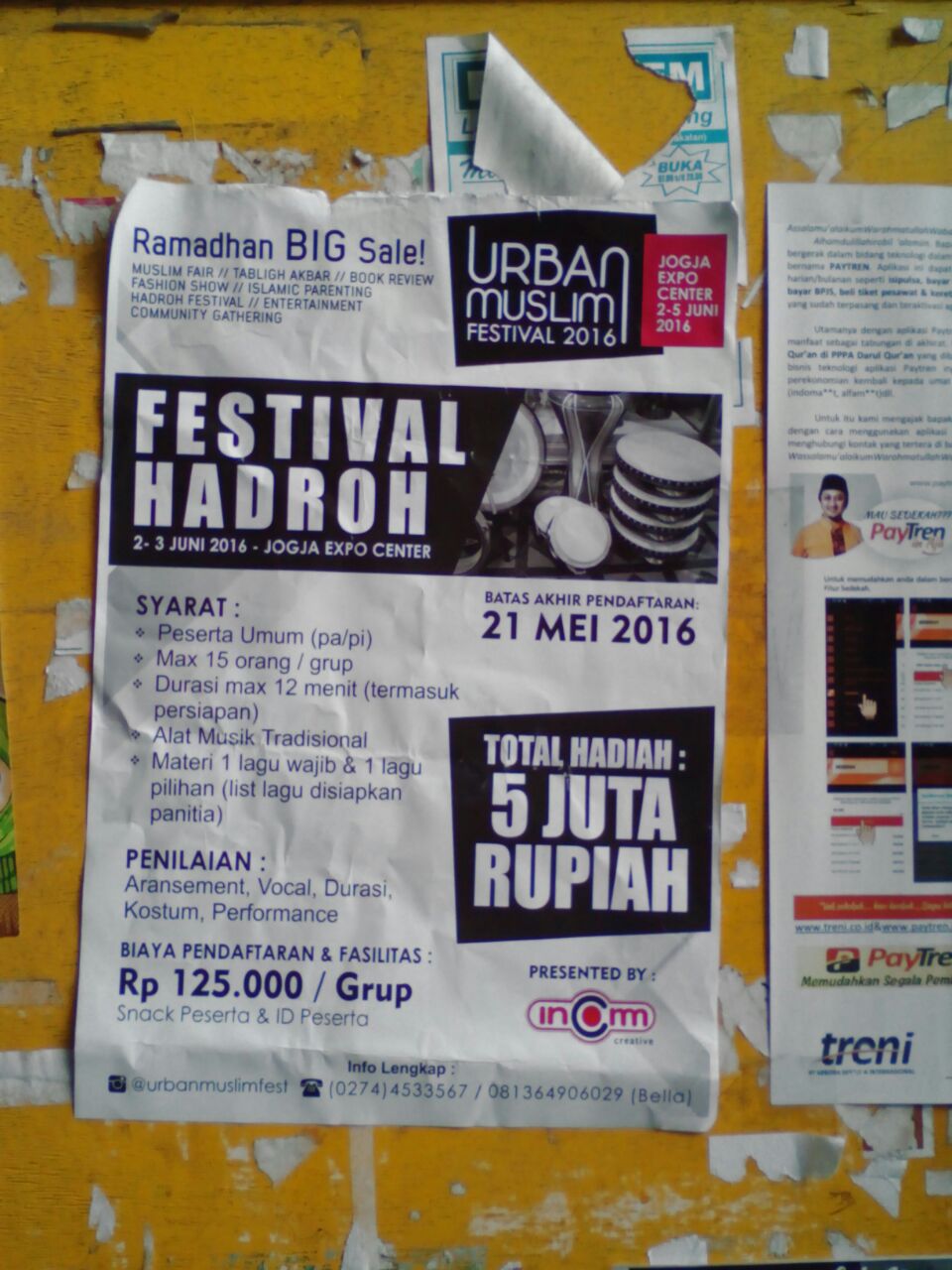 Review Dan Dokumentasi Tempel Poster Festival Hadroh Jogja Expo ...