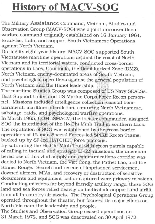 Cuộc Chiến Bí Mật / The Secret War: MACV-SOG / Military Assistance ...