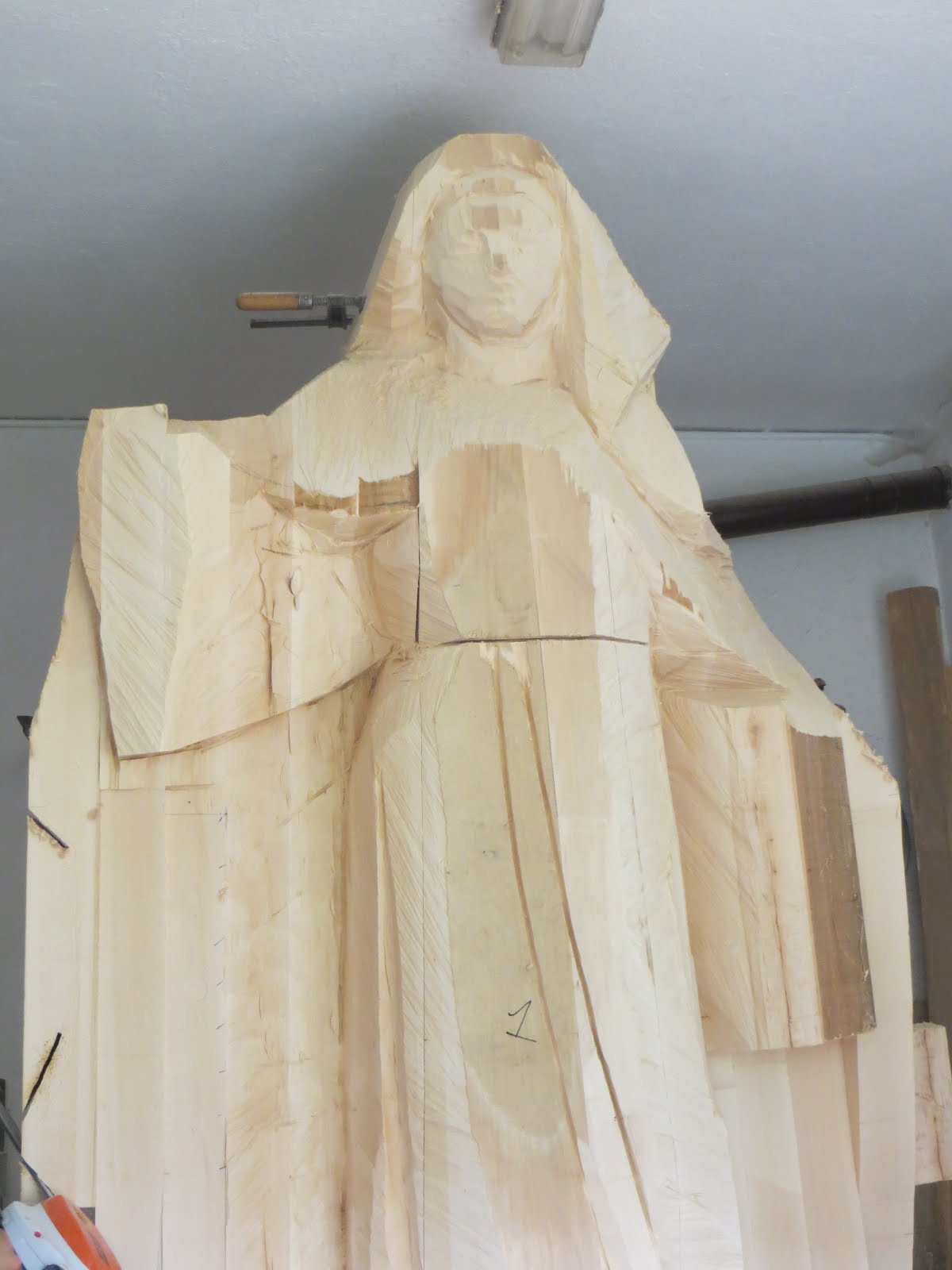 Two Wood-Carved Statues from Mussner G. Vincenzo Art Studio for a ...