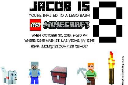 HousedeStark | Here We Go!: 9 + DIY Best Lego Minecraft Birthday Party ...