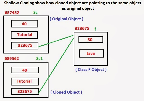 Shallow Cloning in java ~ Java Tutorial