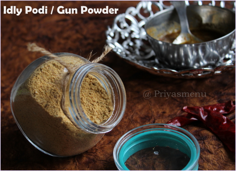 Priya's Menu - Yum Yum Yummy food for Food lovers : Idly Podi / Gun ...