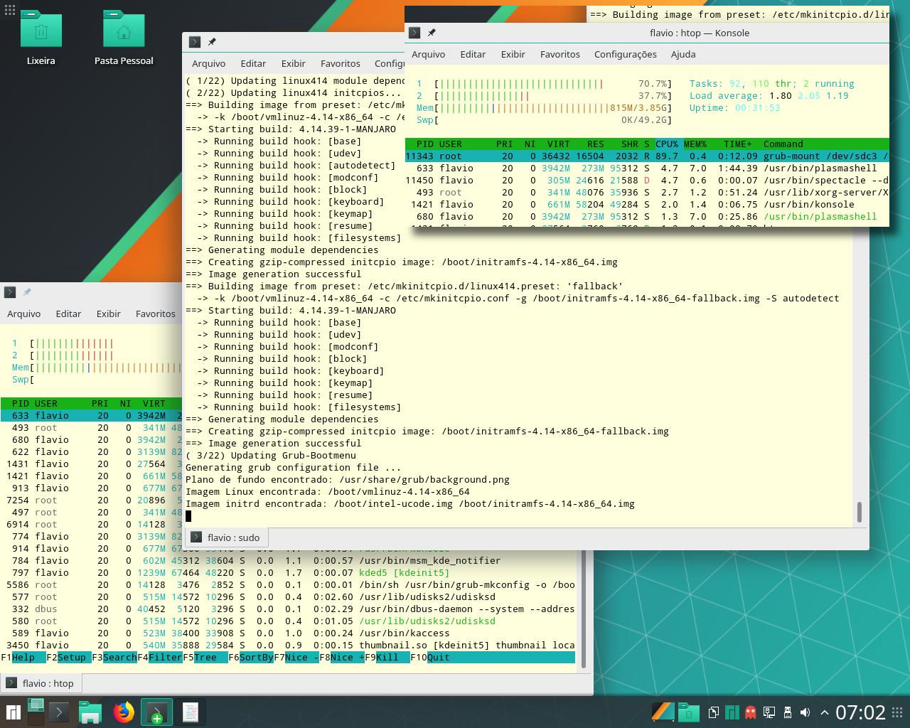 Byteria: Manjaro 17.1.8 KDE - Live, install, config