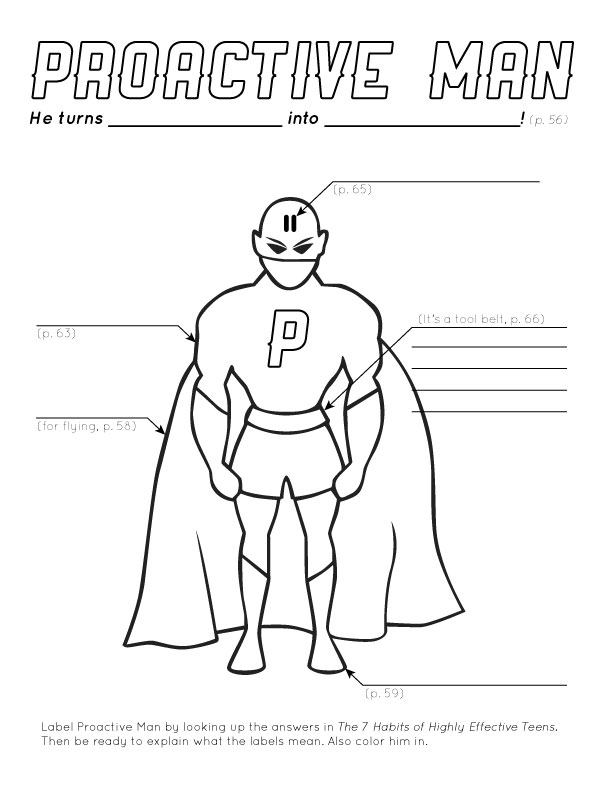 Be Proactive Coloring Sheet Coloring Pages