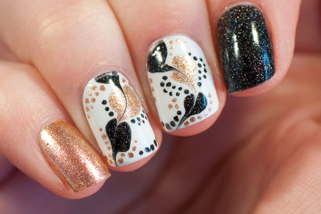 Drag Marble Valentine's Day Nail Art - May contain traces of polish