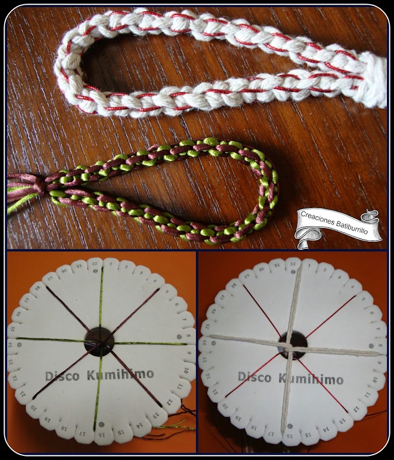 KUMIHIMO XXXII: CORDÓN EN ESLABONES. 'LLAVERO' | Manualidades