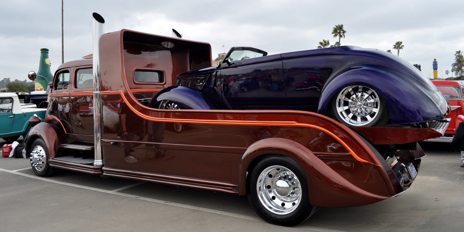 Just A Car Guy: Al Meyling's '47 cab over hot rod hauler