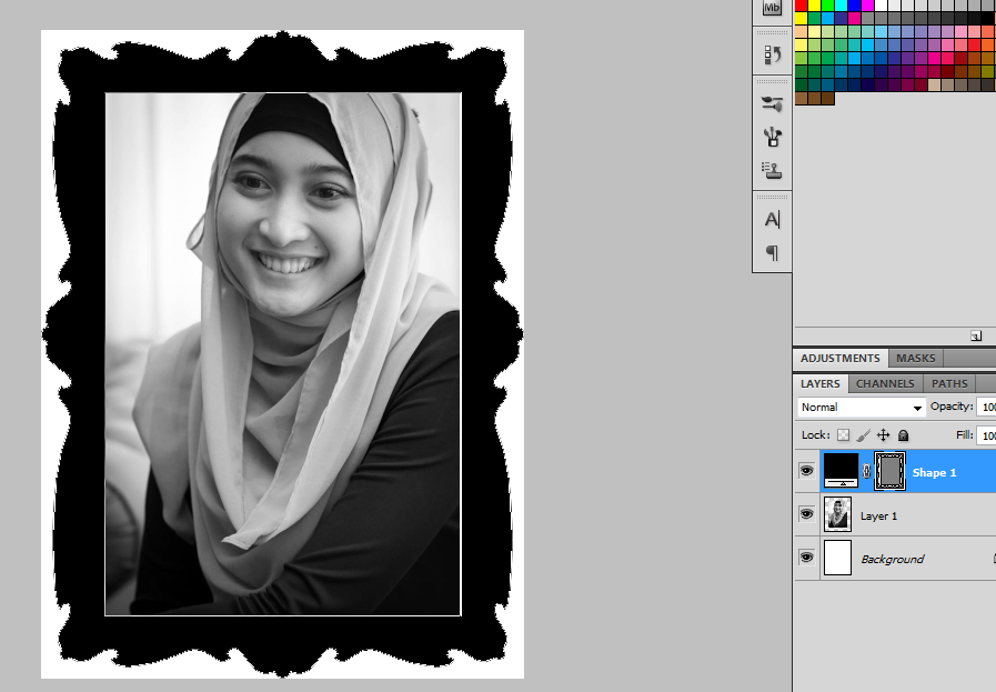 Membuat Bingkai Custom Shape pada Photoshop | SARANG HADI