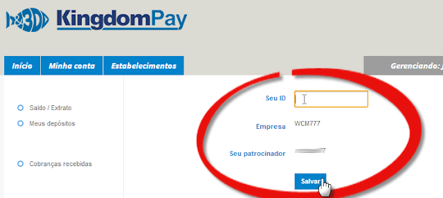 Blog WCM777: KingdomPay - Validar seu ID