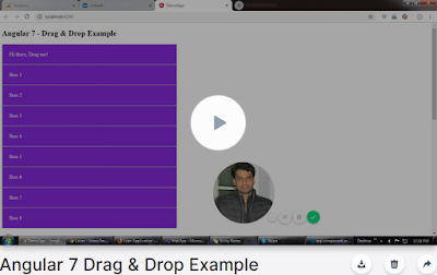 Angular 7 Drag & Drop with Handle and Sorting Example