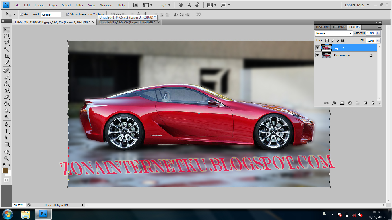 Tutorial Membuat Efek Blur Buram Zona Internetku
