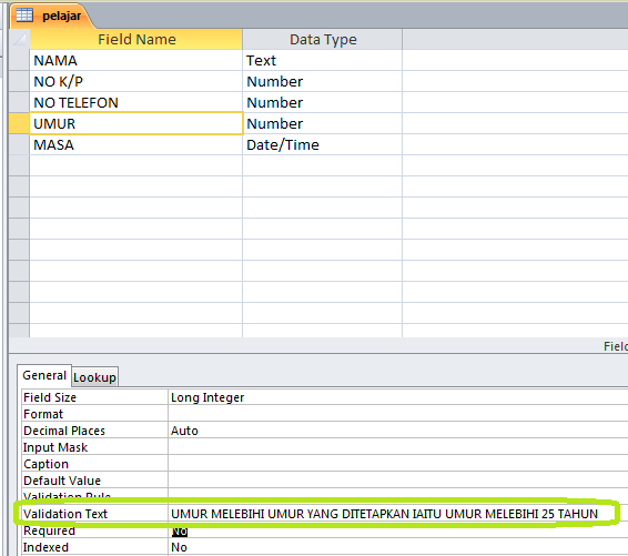 QASEH HAJAR : BAGAIMANA MEMBUAT JADUAL PANGKALAN DATA
