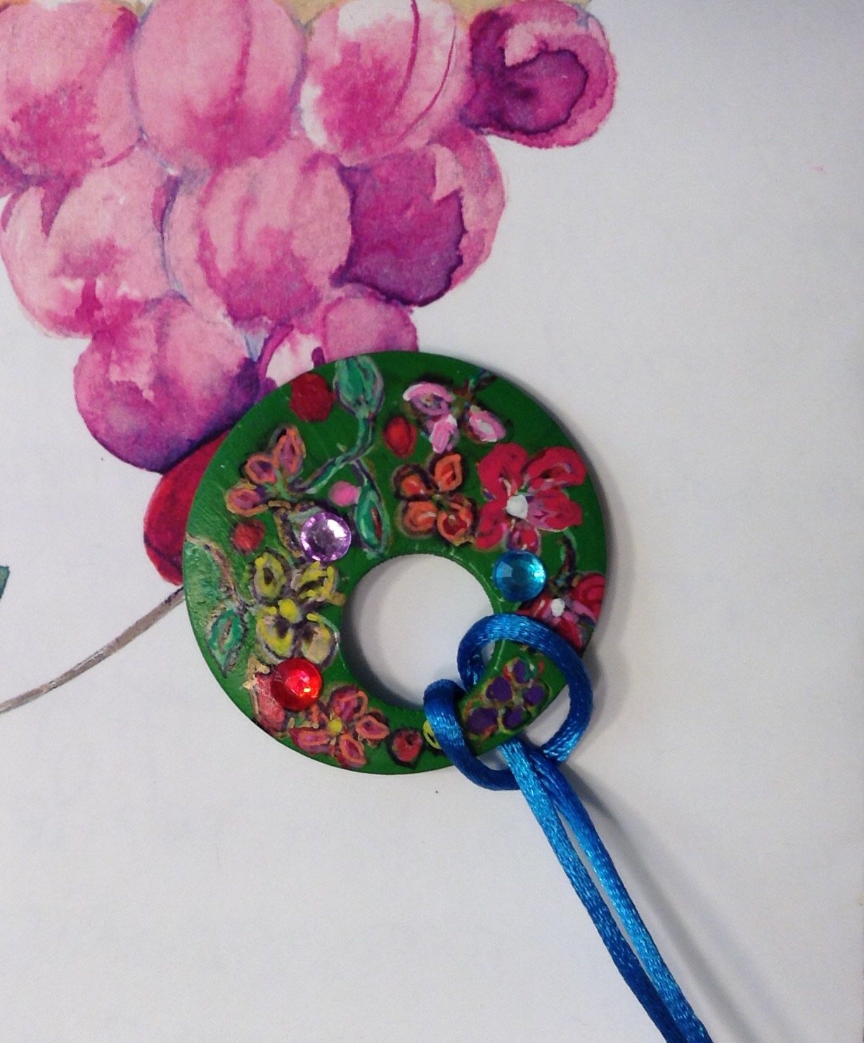 Nancy's Arts & Crafts: Painted Wooden Discs for Necklaces