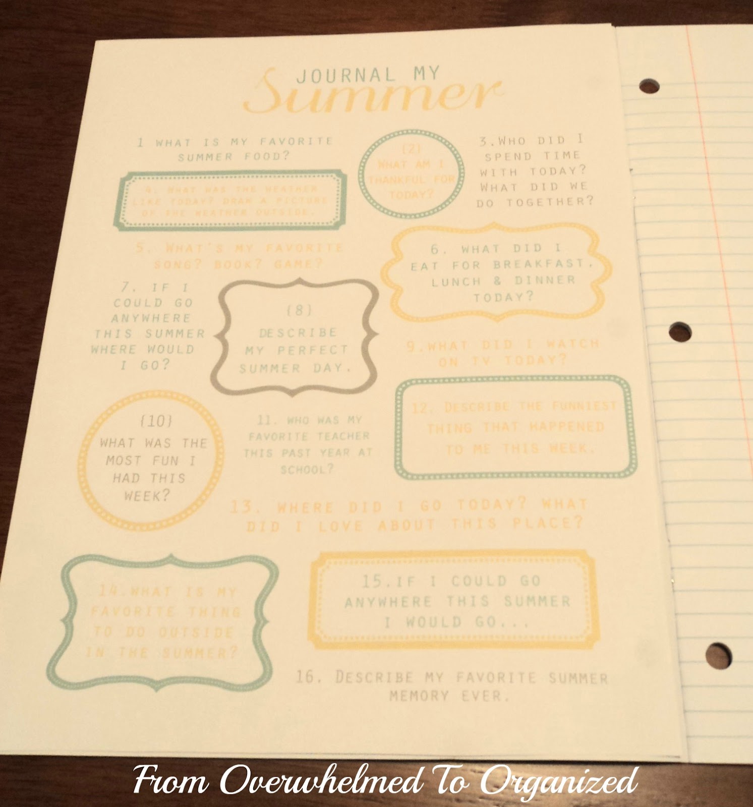 Summer Reading Club and Journal Writing | From Overwhelmed to Organized ...