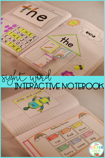 The Teacher Gene: Sight Word Interactive Notebooks