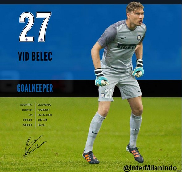 Profil Vid Belec - Goalkeeper Internazionale FC - Inter Milan Indonesia