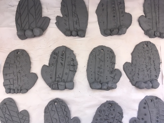 LititzElArt: Kindergarten - Clay Mittens