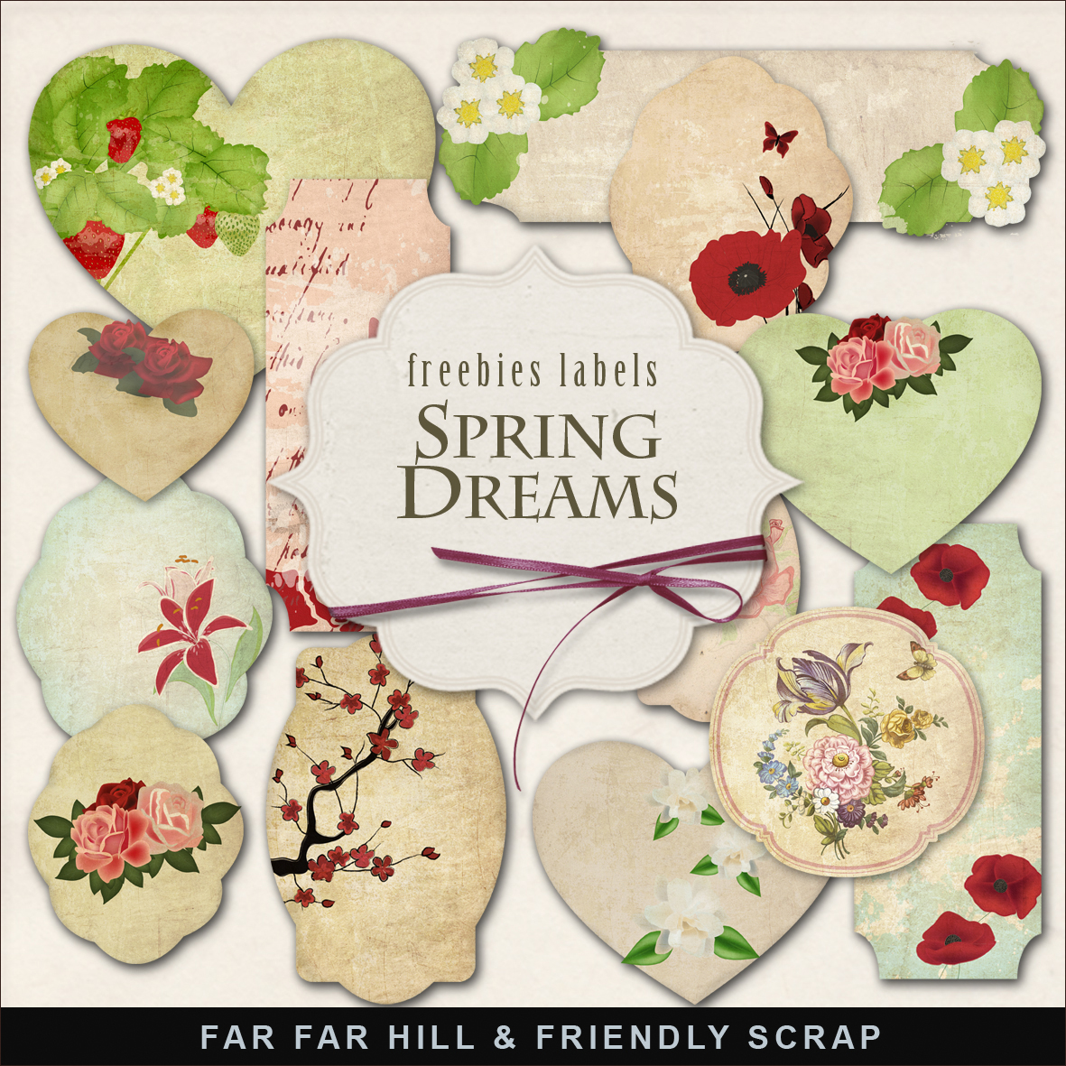 New Freebies Labels - Spring Dreams:Far Far Hill - Free database of ...
