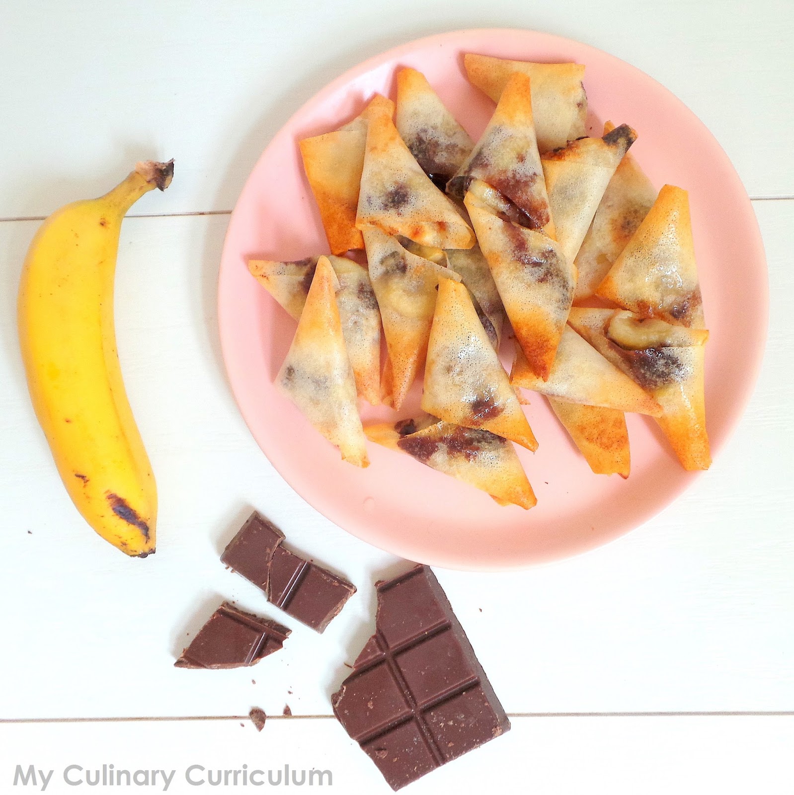 My Culinary Curriculum: Mini samossas bananes chocolat au four ...