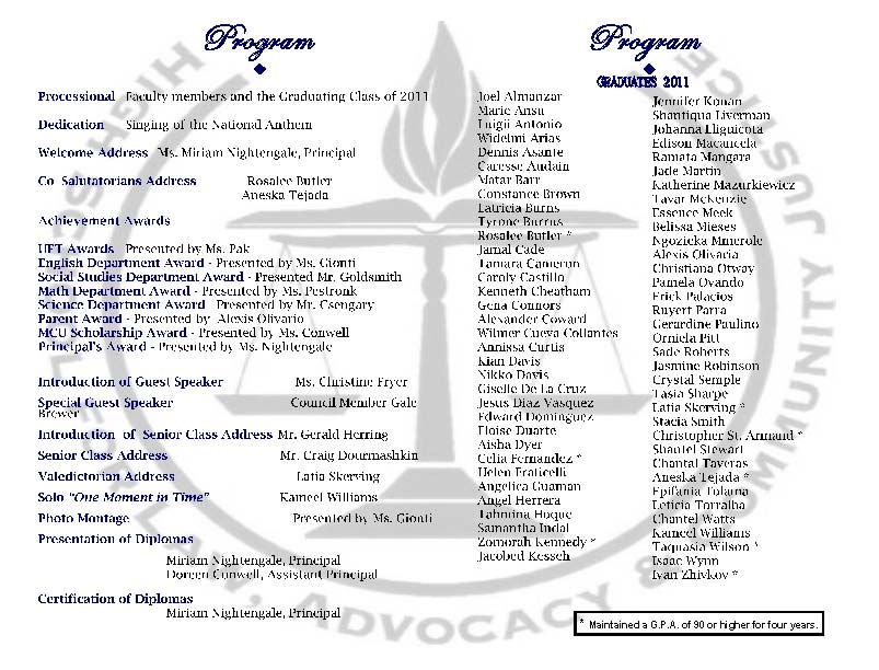 sample graduation programs All You Need To Know About - AH – STUDIO Blog