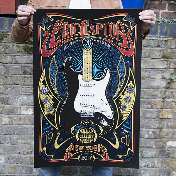 INSIDE THE ROCK POSTER FRAME BLOG: Eric Clapton Posters By Adam Pobiak
