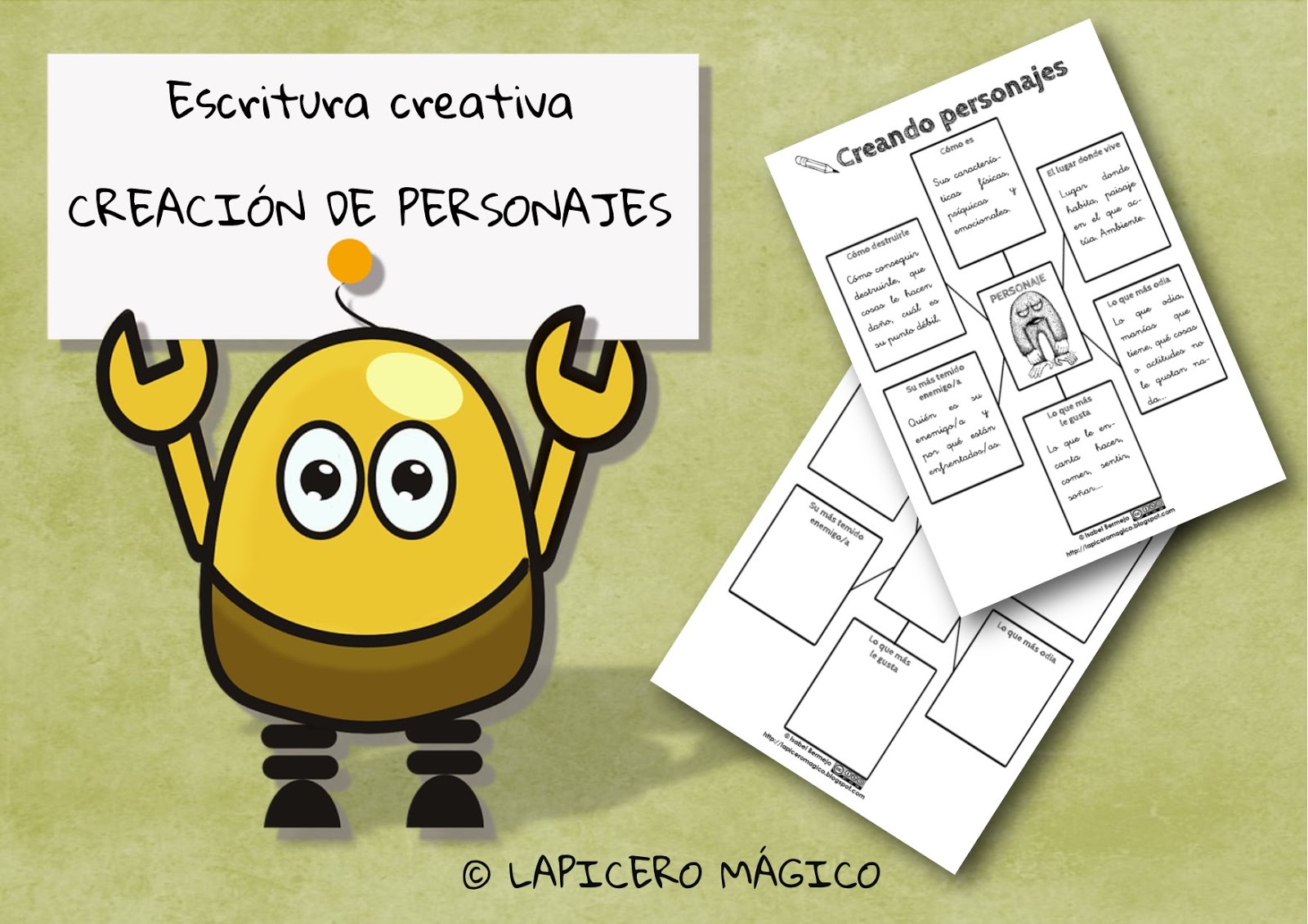 LAPICERO MÁGICO: Creando personajes: organizador gráfico