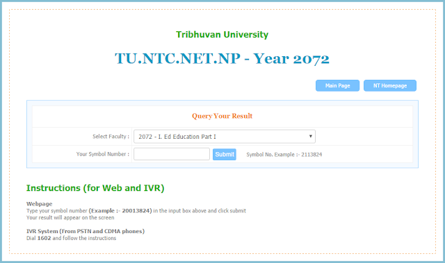 Tribhuvan University (TU) | Published Results Of B.Ed First Year | B.Ed ...