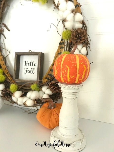Our Hopeful Home: DIY Fall-Inspired Rustic Cotton Boll Wreath