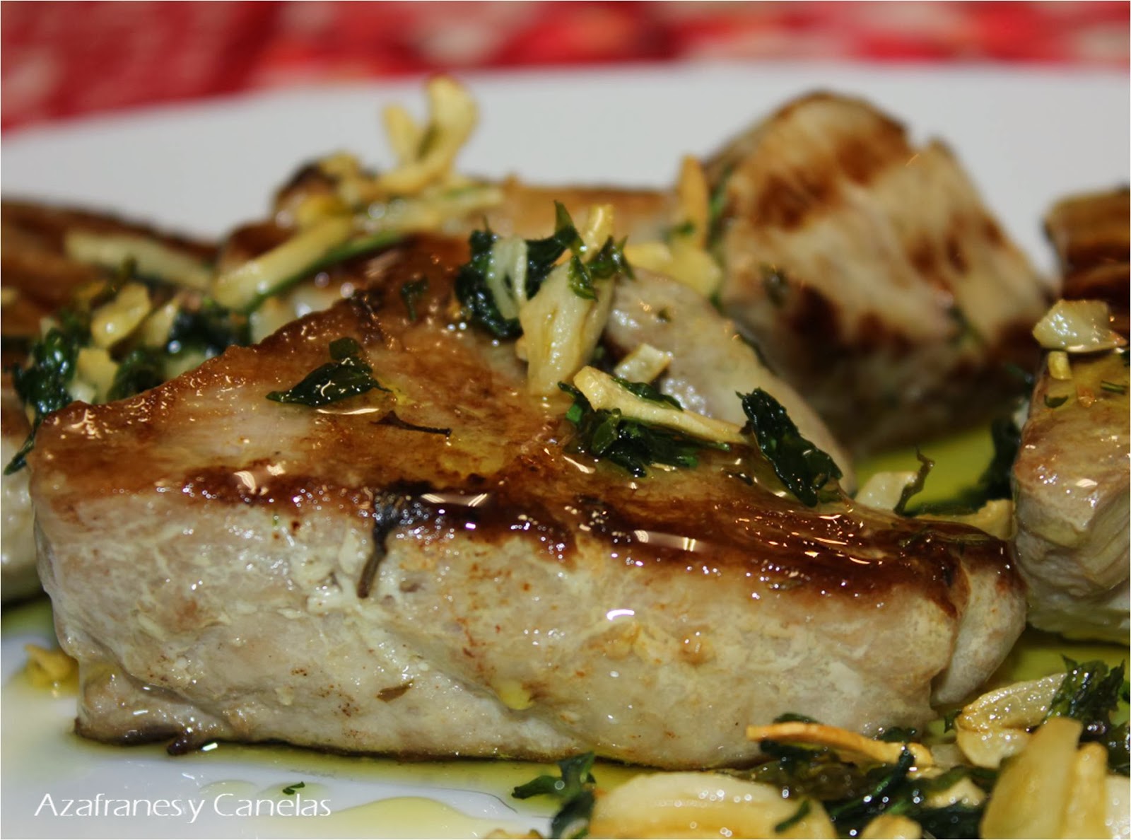 Ventresca de atún a la plancha | Azafranes y Canelas
