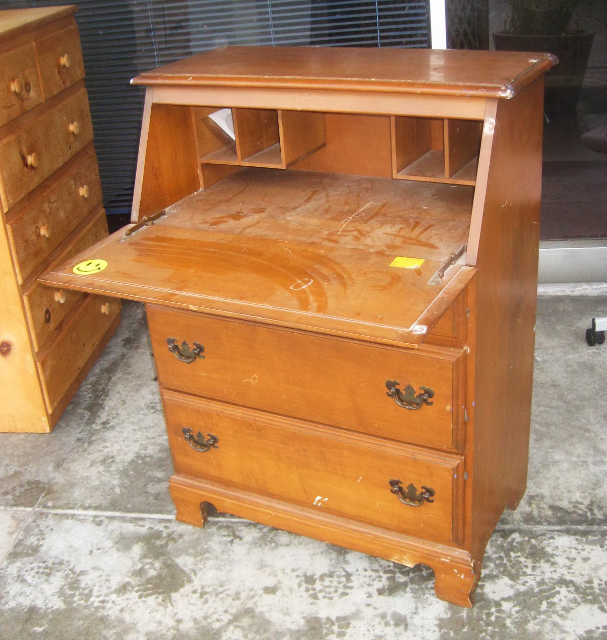 UHURU FURNITURE & COLLECTIBLES: SOLD - Maple Secretary Desk - $50