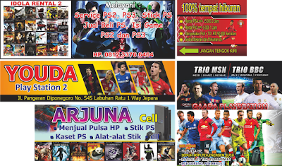 BANNER SPANDUK RENTAL PS (PLAY STATION) COREL DRAW - kurasaurus