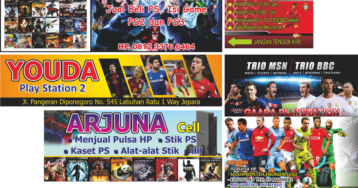 BANNER SPANDUK RENTAL PS (PLAY STATION) COREL DRAW - kurasaurus