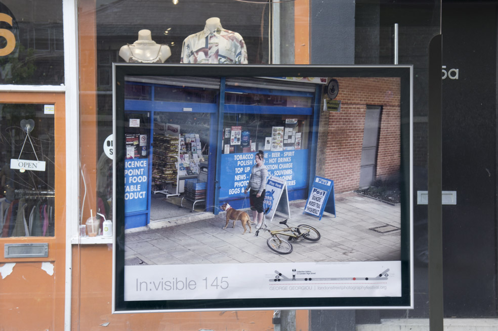 In Transit: Installation photos of Invisible exhibition on bus shelters