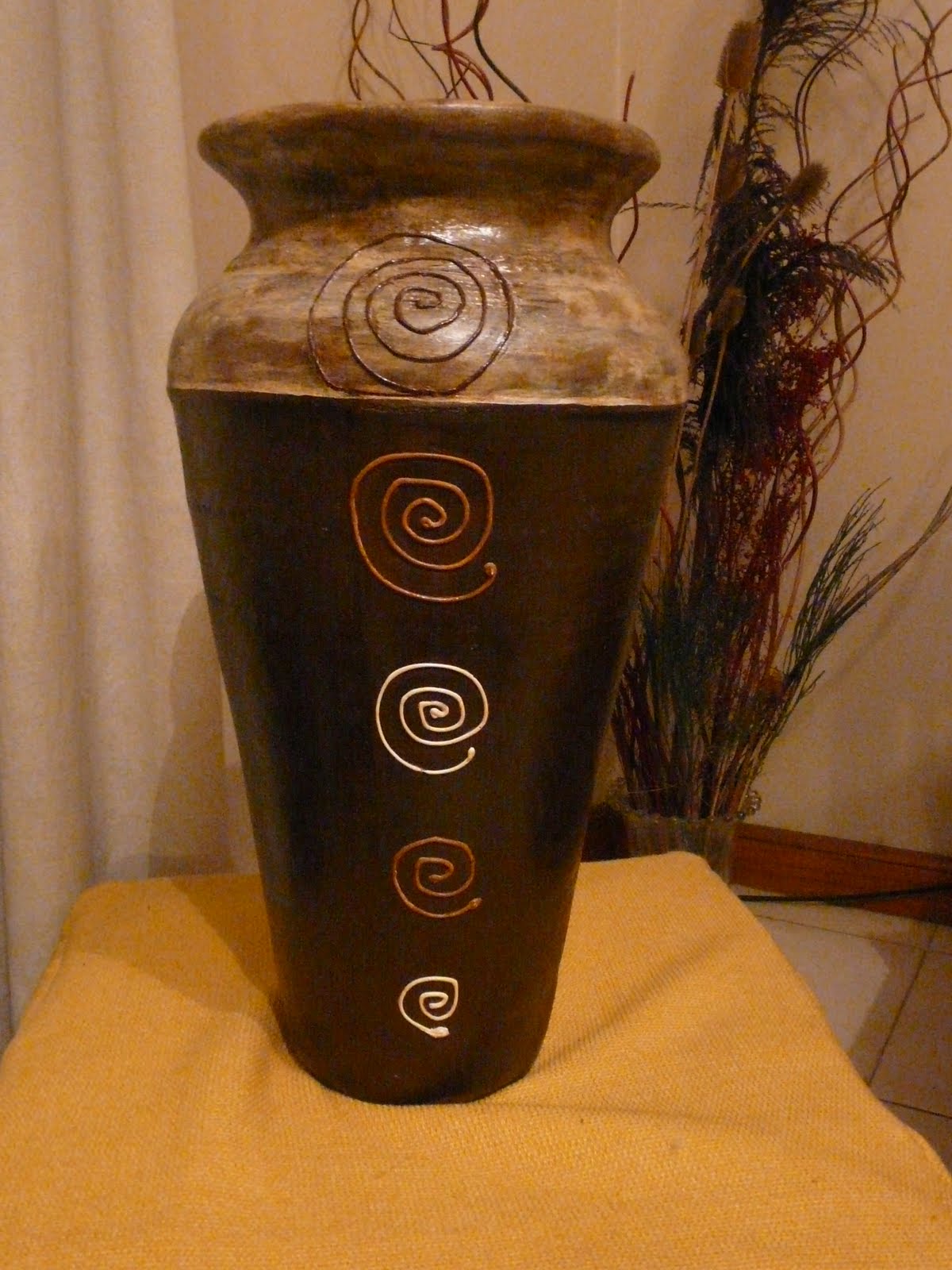 Artesanias "Bosques de acebo": JARRONES RUSTICOS CHICOS