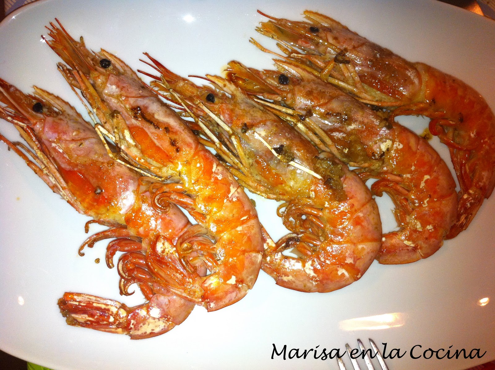 Marisa en la Cocina: Gambón a la Plancha con Sal y Limón