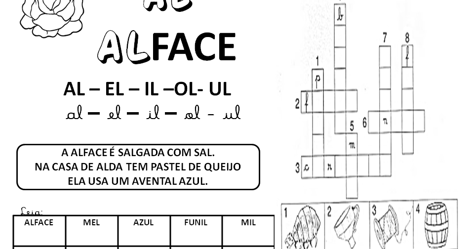 atividades com al,el,il,ol,ul ~ Atividades Escolares