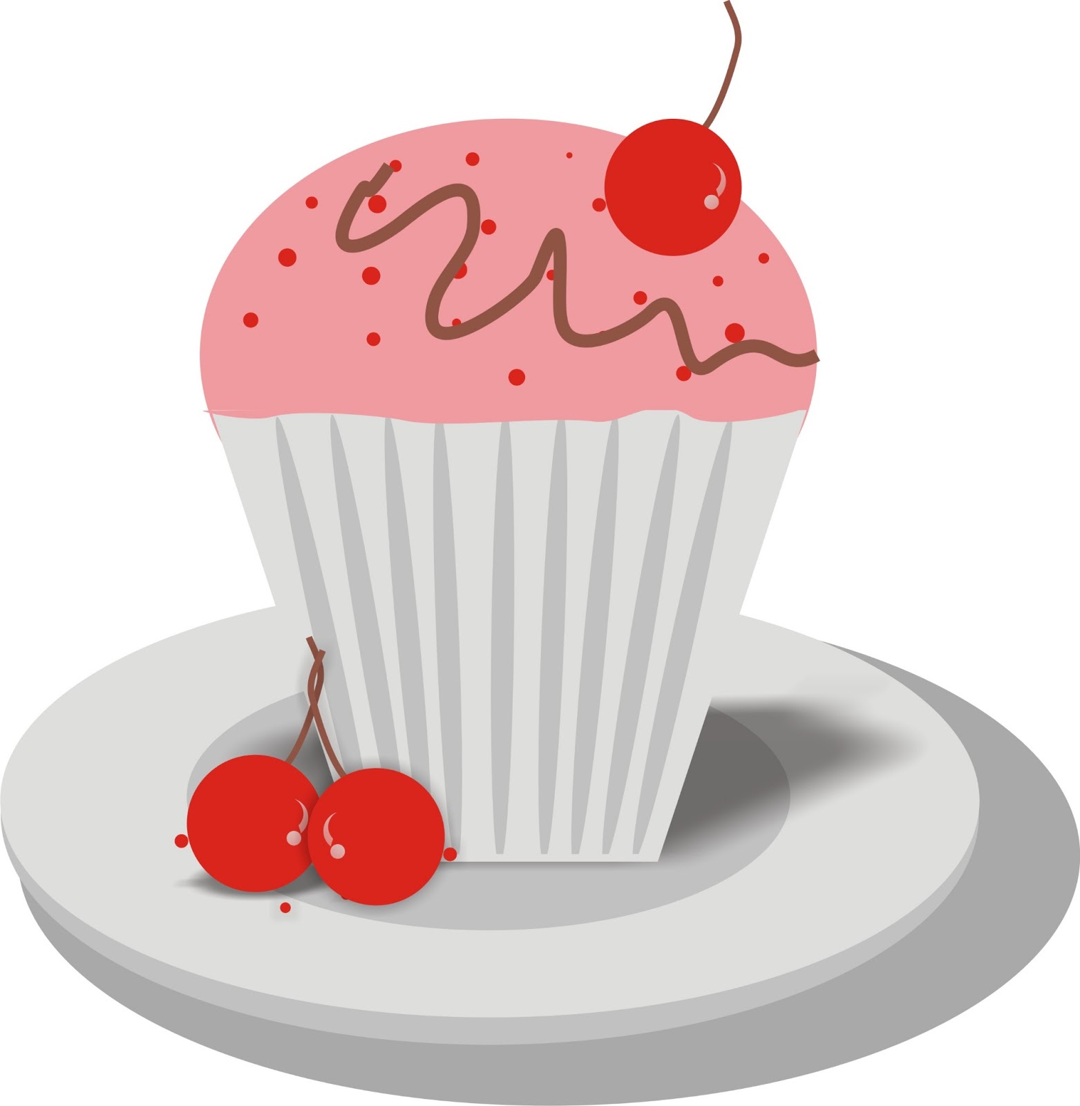 Natul Cute Cupcakes Online: CorelDraw Cherry Cup Cake