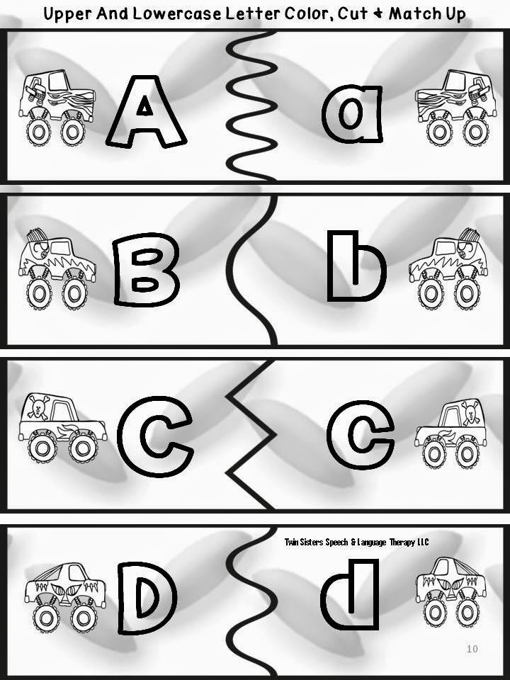 Twin Speech, Language & Literacy LLC: Freebie! Monster Truck Lowercase ...