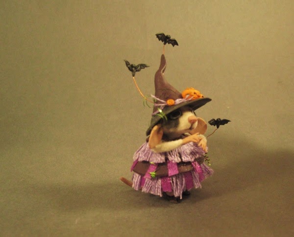Aleah Klay Studio: Miniature Mouse Witch Halloween miniature by Aleah ...