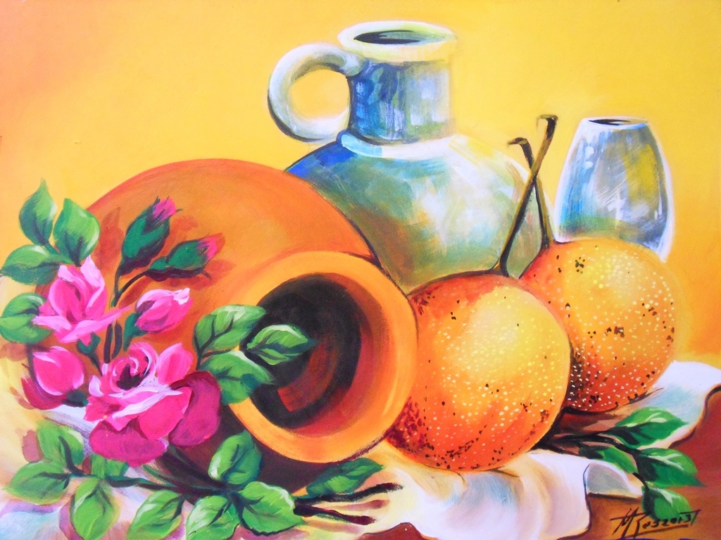 Cuadros Modernos Pinturas y Dibujos : Bodegones fáciles de pintar