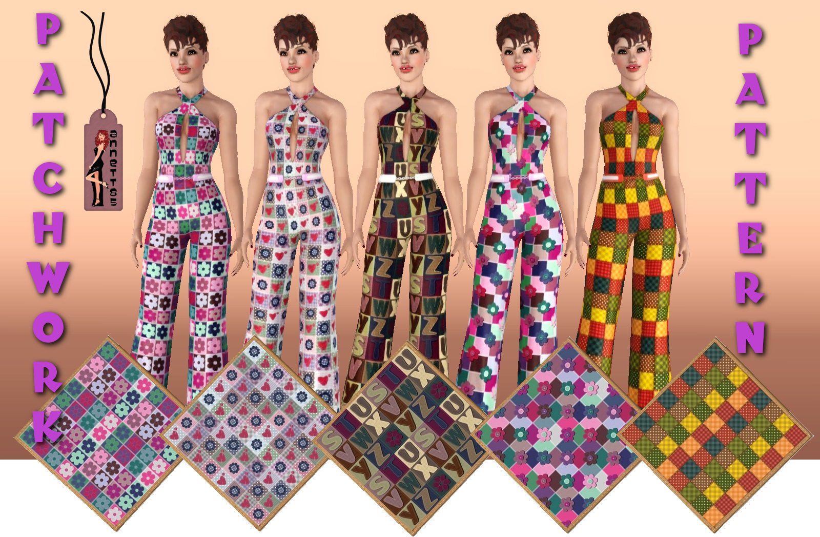 Best Daily Sims 3: Patchwork Pattern by Annett's Sims3 welt