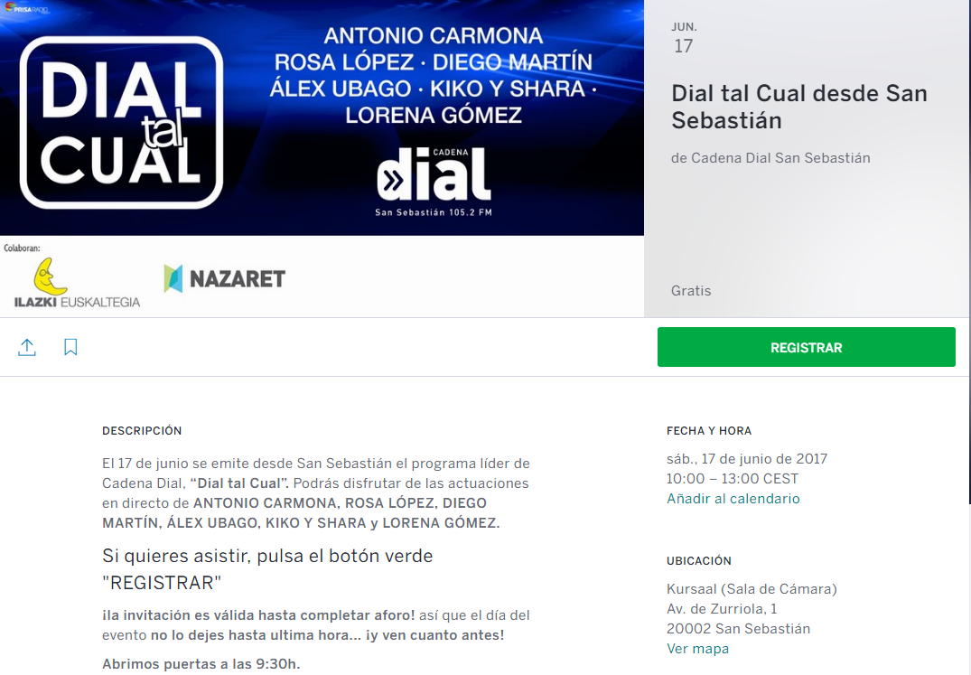 Miles de Estrellas, fans de Rosa López: Rosa López en Dial Tal Cual ...