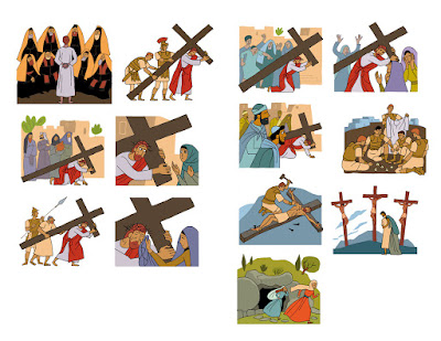 Chemins de croix pour les enfants du caté (livret, BD, diaporamas ...