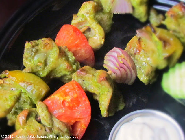 Mean Green Chicken Shish Kebabs