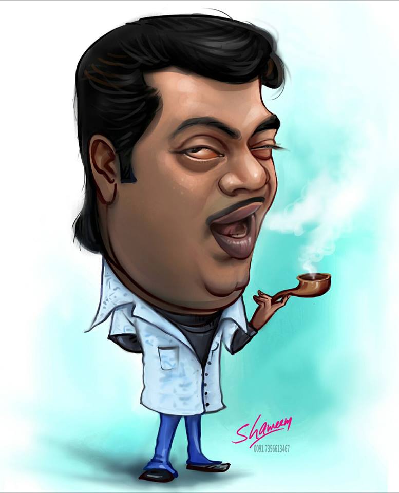 Creative Artist. Shameem : salim kumar caricature 2 by shameem alanallur