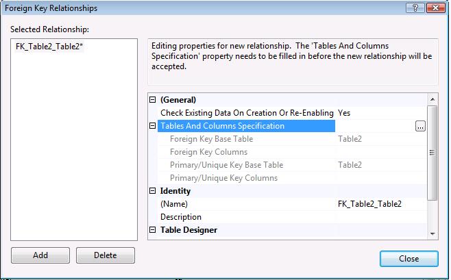 Technology comes with Idea: Foreign Key constraints using Visual Studio ...